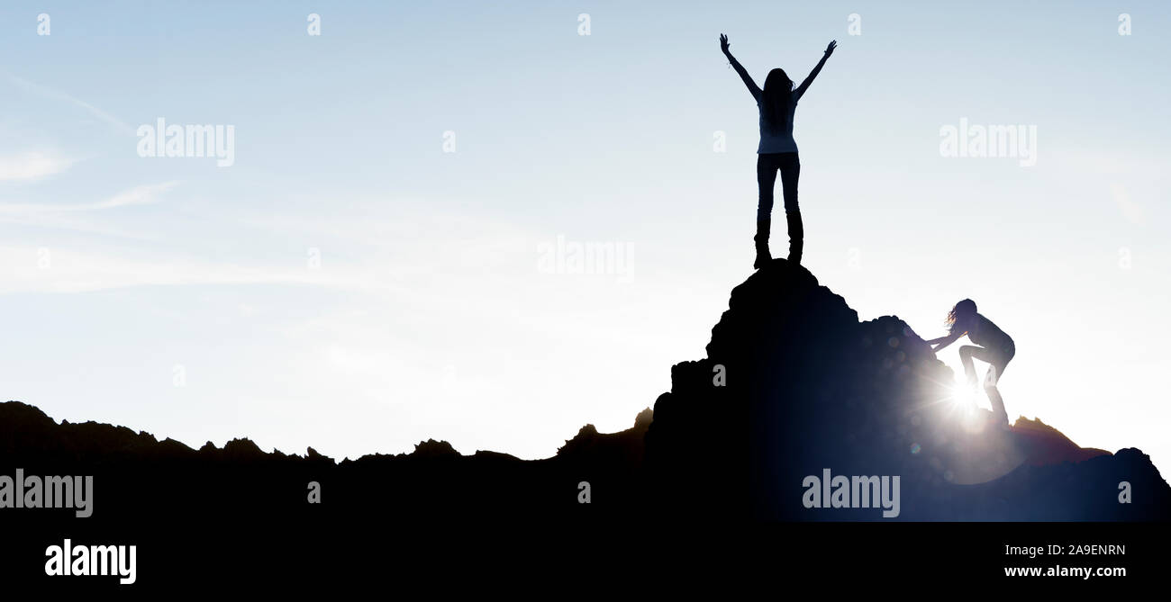 Conquering the mountain climb hi-res stock photography and images - Alamy