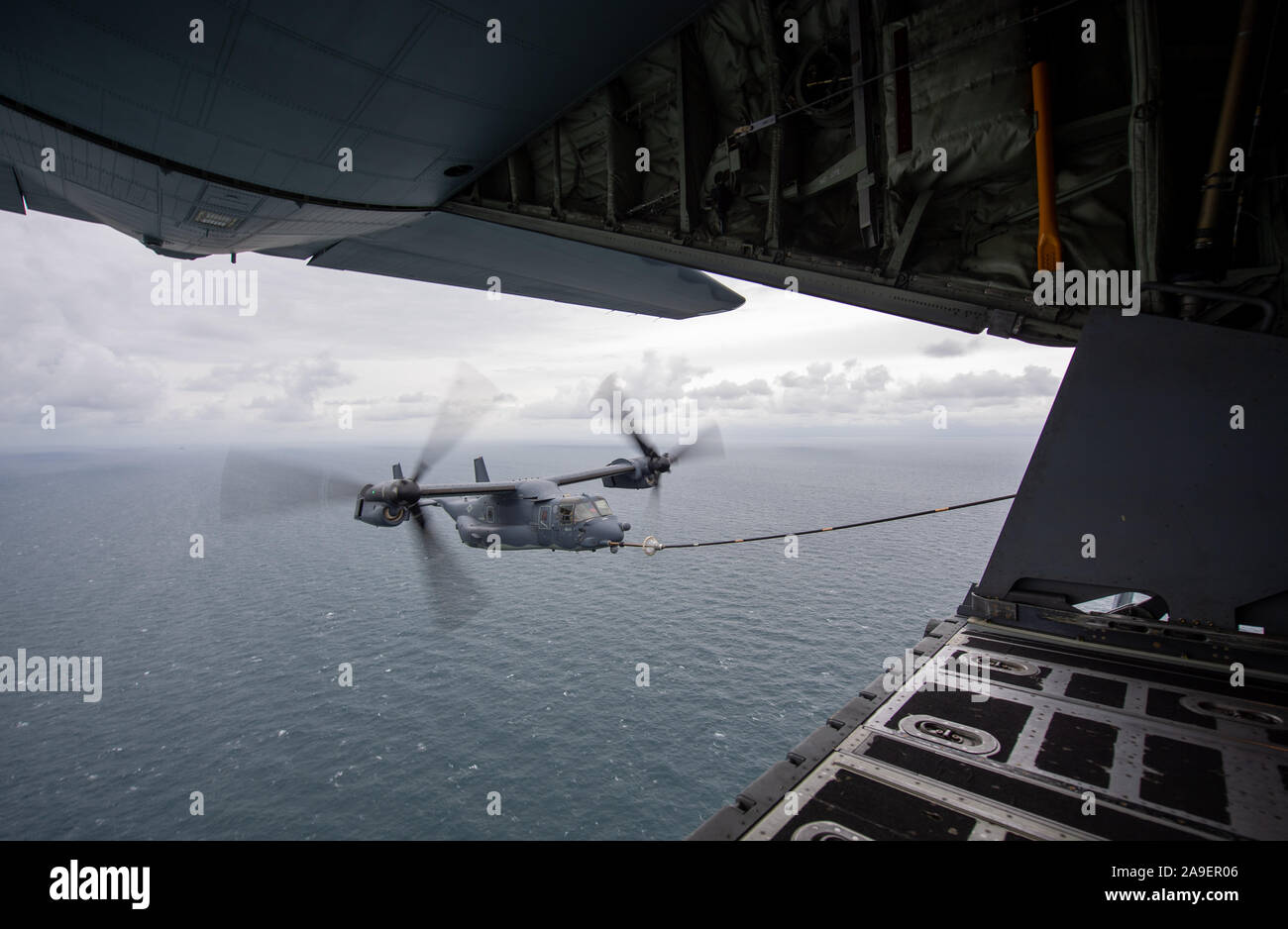 A US Air Force CV-22 Osprey from the 352nd Special Operations Wing ...