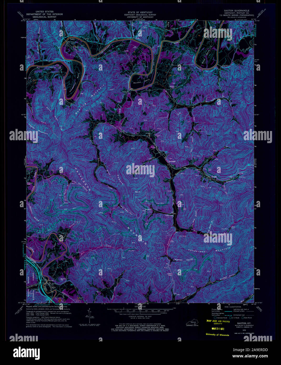 Map of saxton hi-res stock photography and images - Alamy