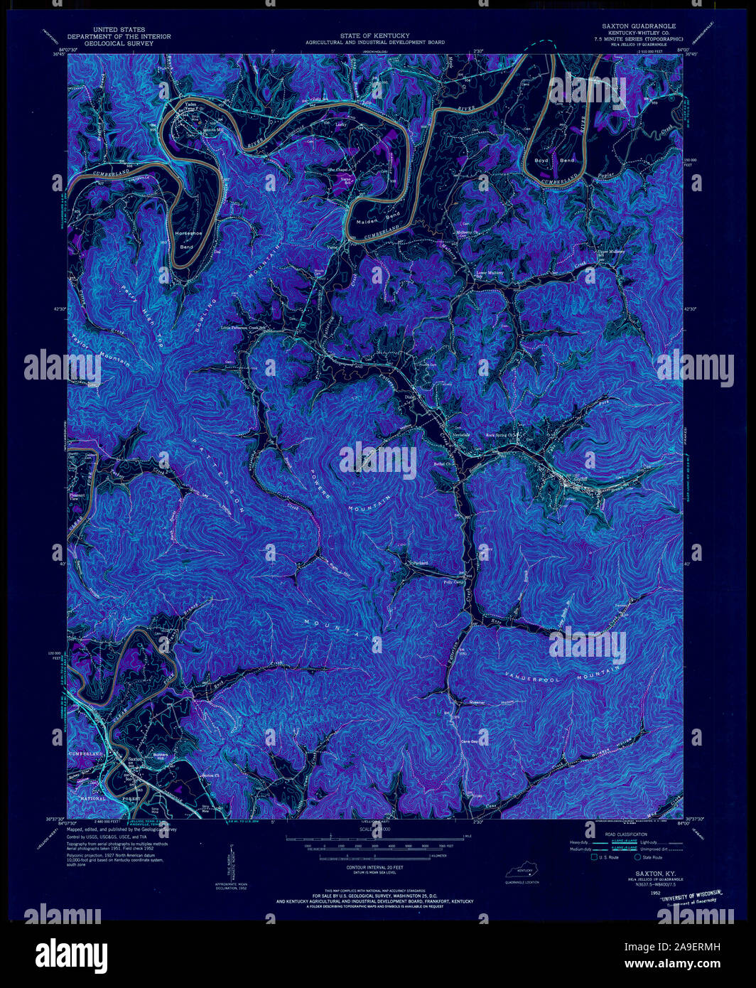 Map of saxton hi-res stock photography and images - Alamy