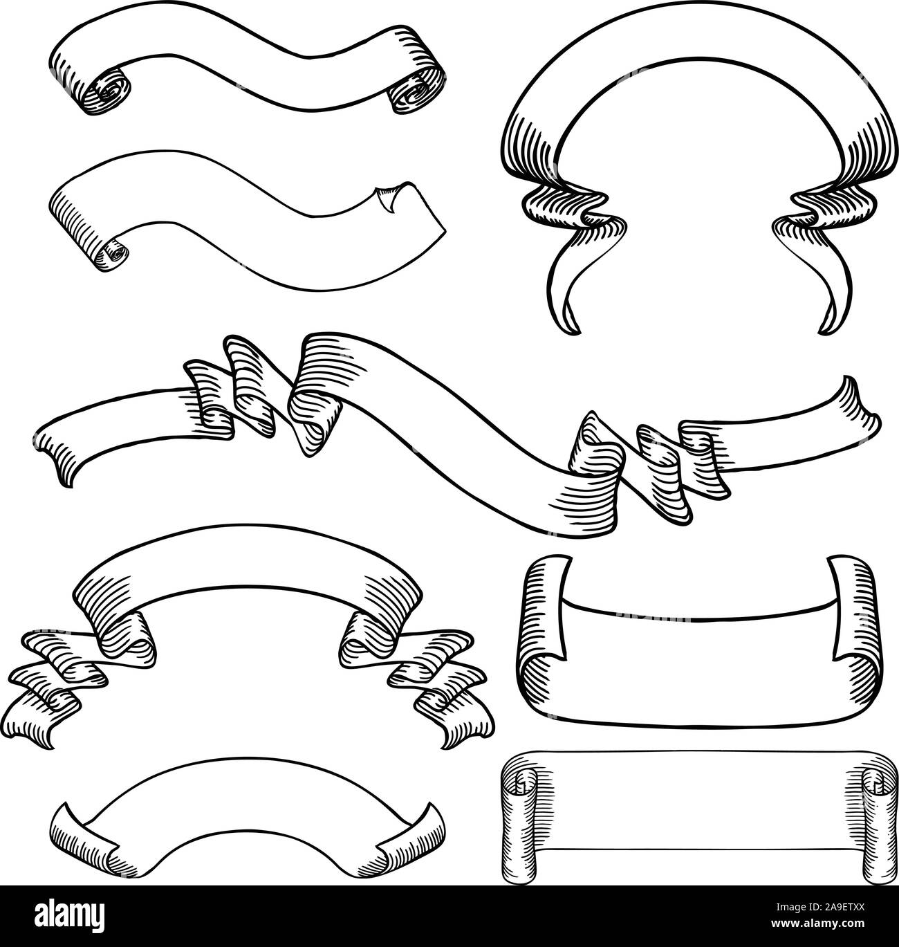 Scrolls Banners and Ribbons Stock Vector Image & Art - Alamy