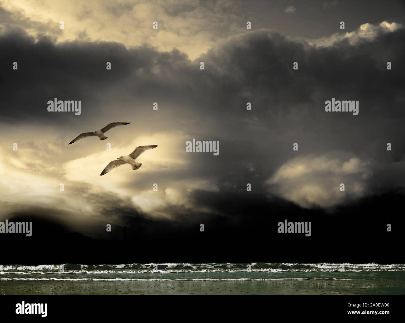 Waterspouts ocean tornado hi-res stock photography and images - Alamy