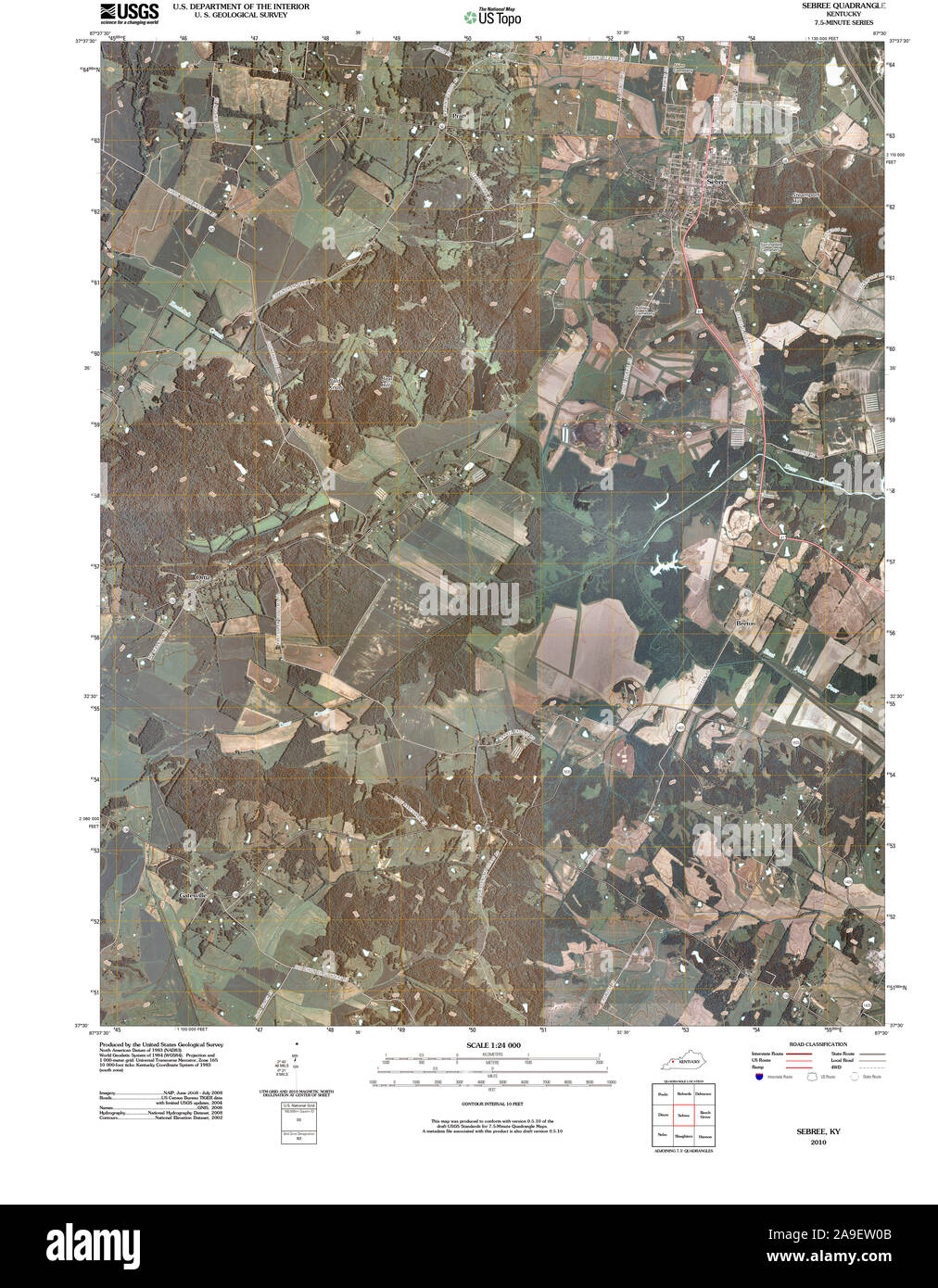 Map of sebree Cut Out Stock Images & Pictures - Alamy