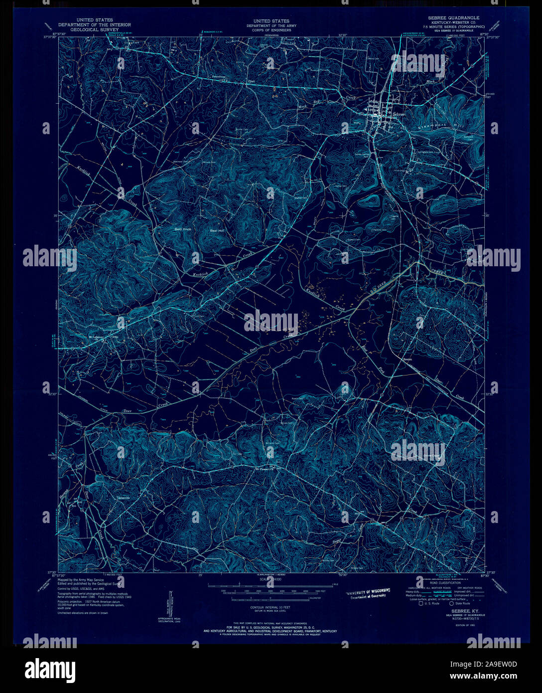 Sebree map hi-res stock photography and images - Alamy