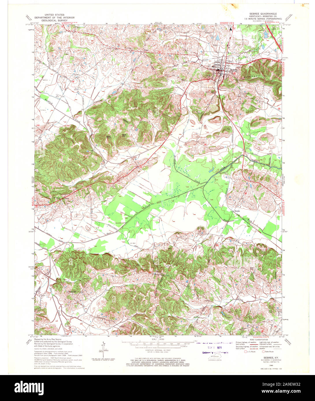 Sebree map hi-res stock photography and images - Alamy