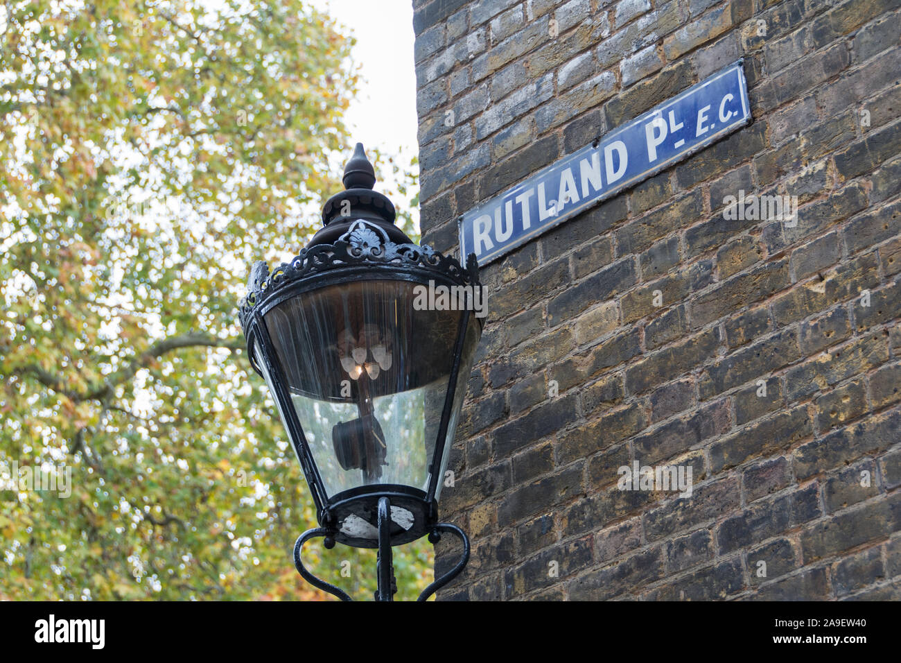 English Antique Gas Street Lamp