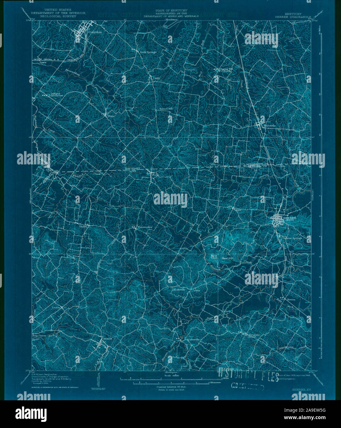 Sebree map hi-res stock photography and images - Alamy