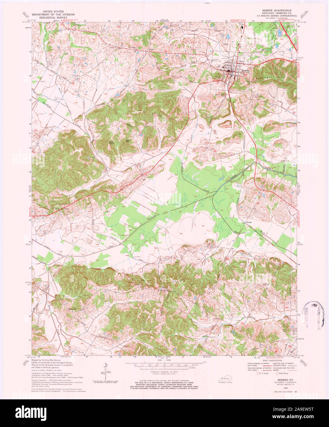 Map of sebree hi-res stock photography and images - Alamy