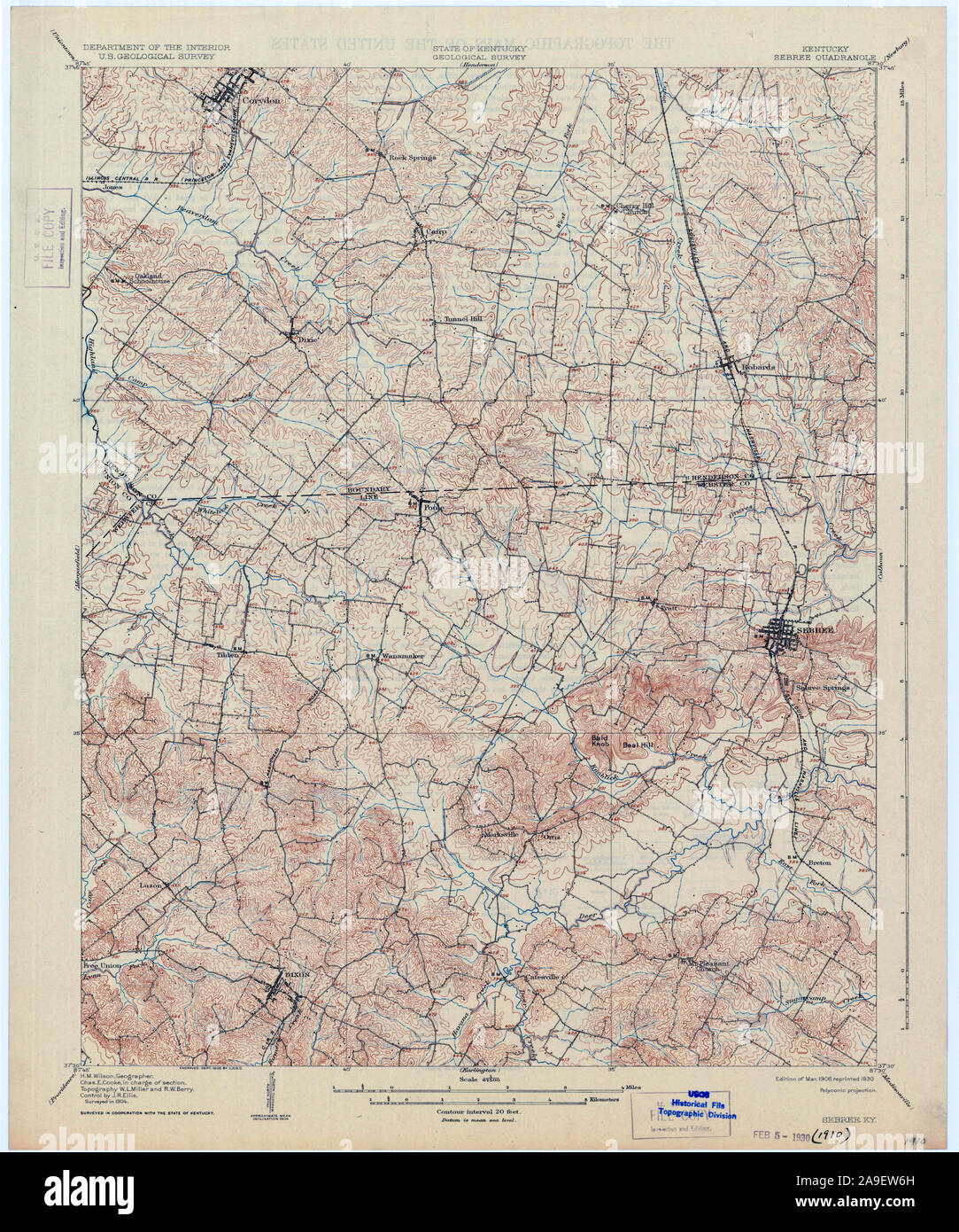 Map of sebree hi-res stock photography and images - Alamy