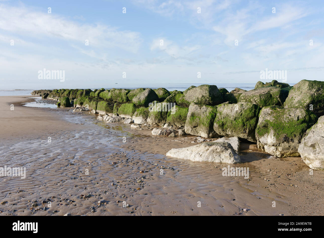 Rock groynes hi-res stock photography and images - Alamy