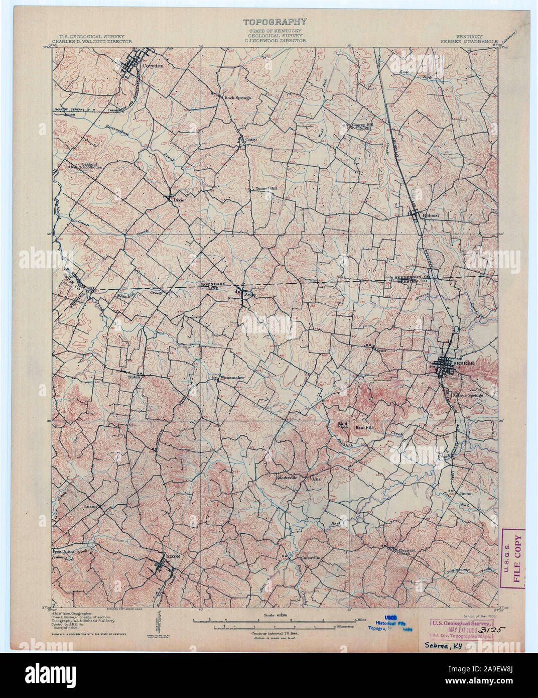 Map of sebree hi-res stock photography and images - Alamy