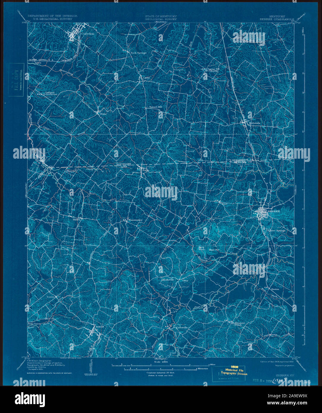 Sebree map hi-res stock photography and images - Alamy