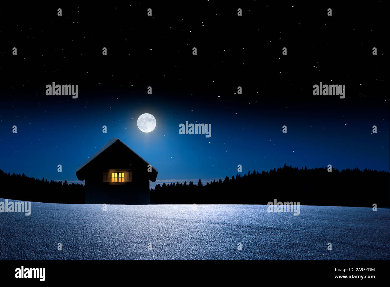 Night nighttime moon moonlight firmament hi-res stock photography and ...