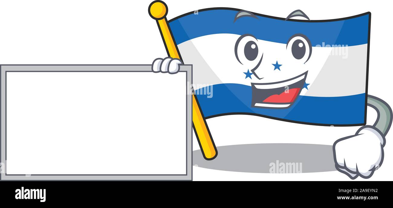 character on the cartoon flag honduras with board Stock Vector Image ...