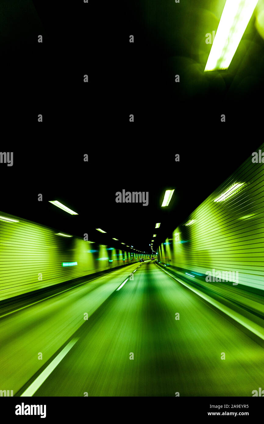 Lighted tunnel hi-res stock photography and images - Alamy