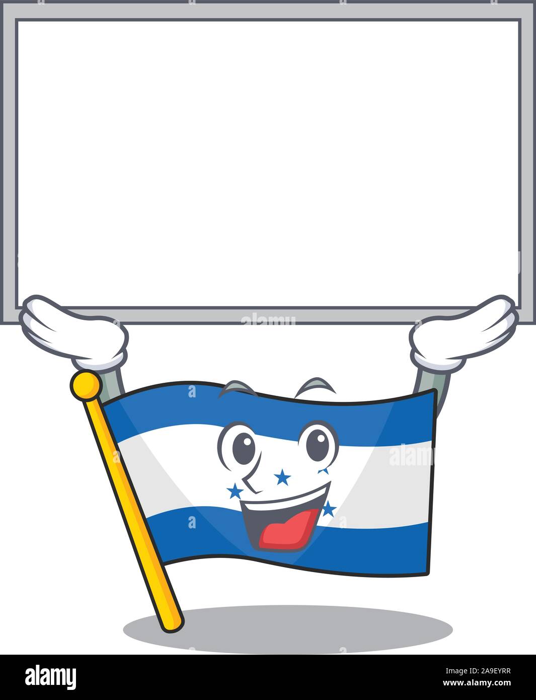 character on the cartoon flag honduras up board Stock Vector Image ...