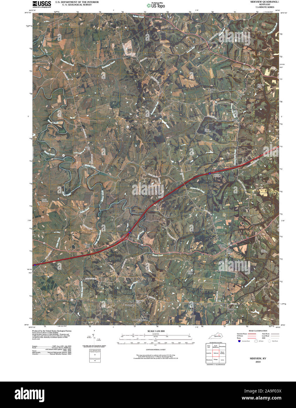 Historical map of kentucky Cut Out Stock Images & Pictures - Alamy