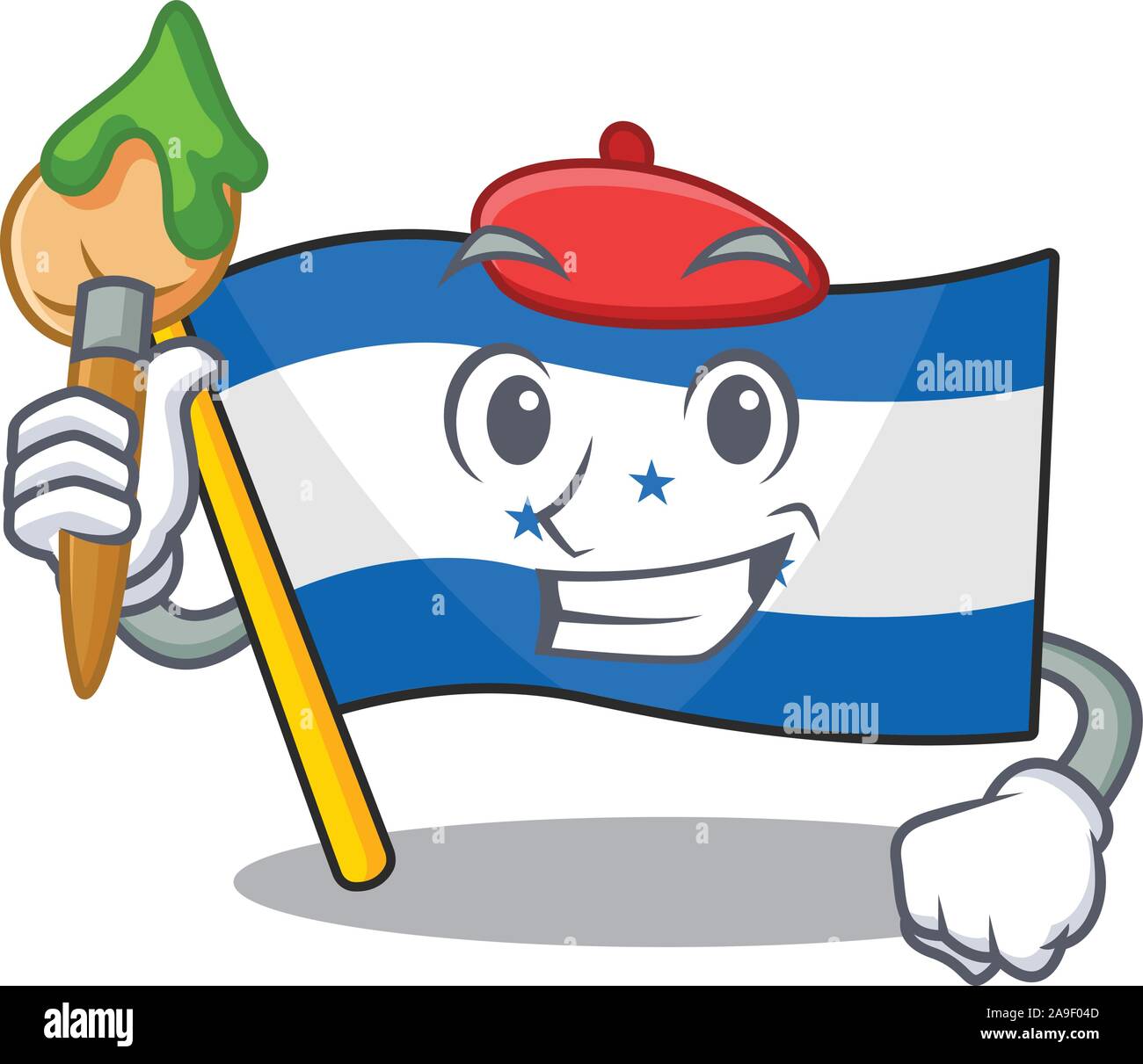 character on the cartoon flag honduras painter Stock Vector Image & Art ...