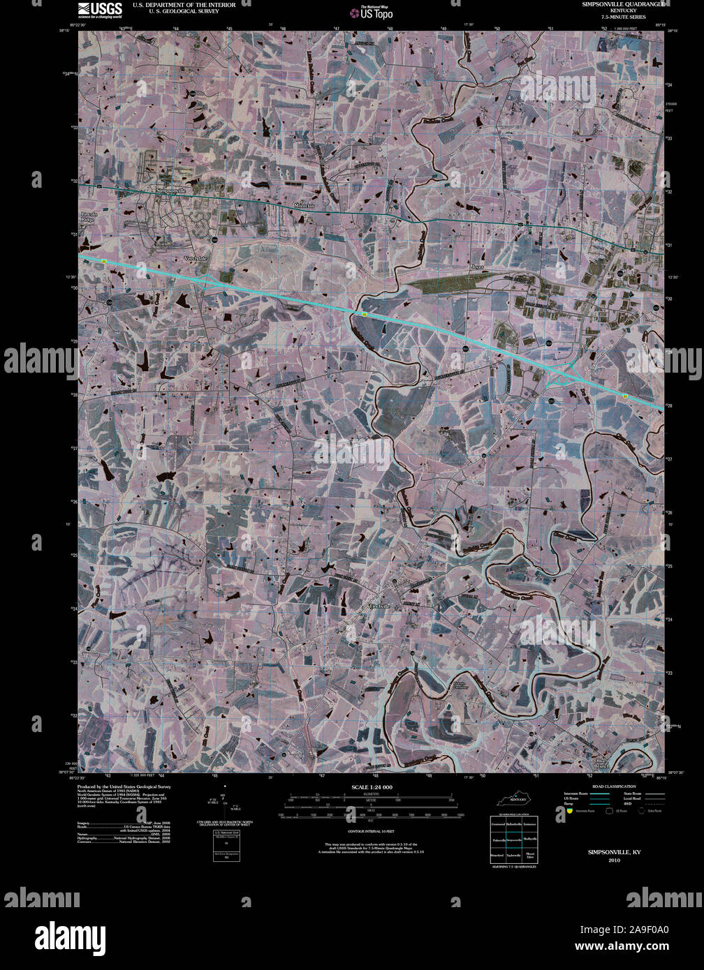 Map of simpsonville hi-res stock photography and images - Alamy