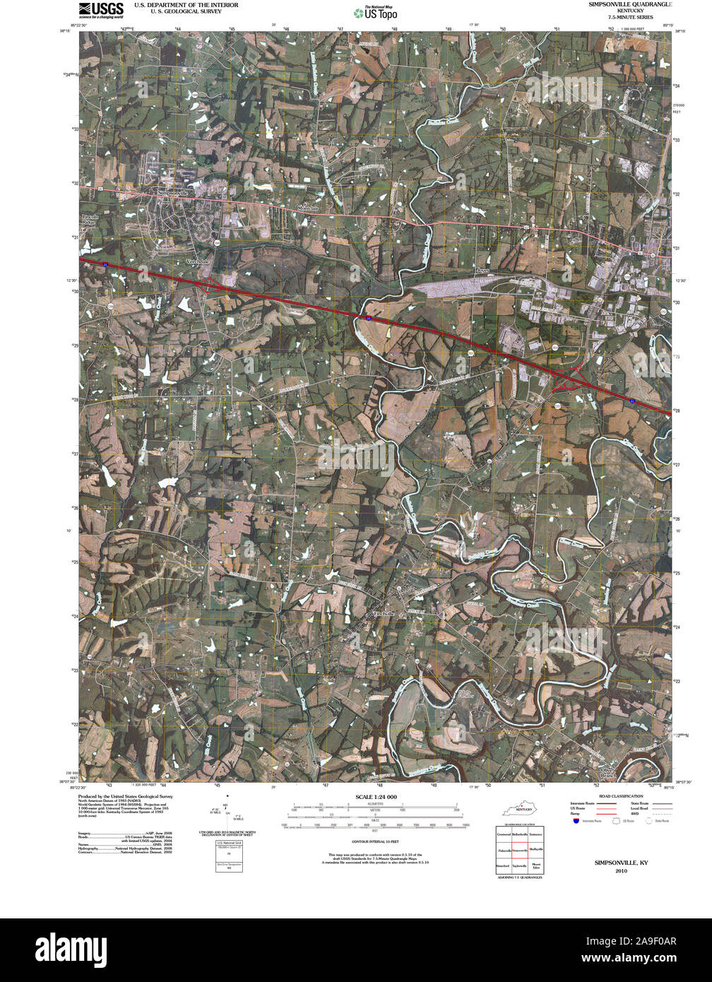 Map of simpsonville hi-res stock photography and images - Alamy