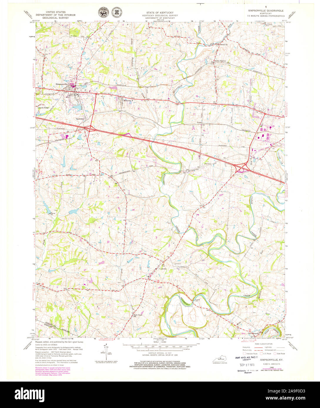 Map of simpsonville hi-res stock photography and images - Alamy