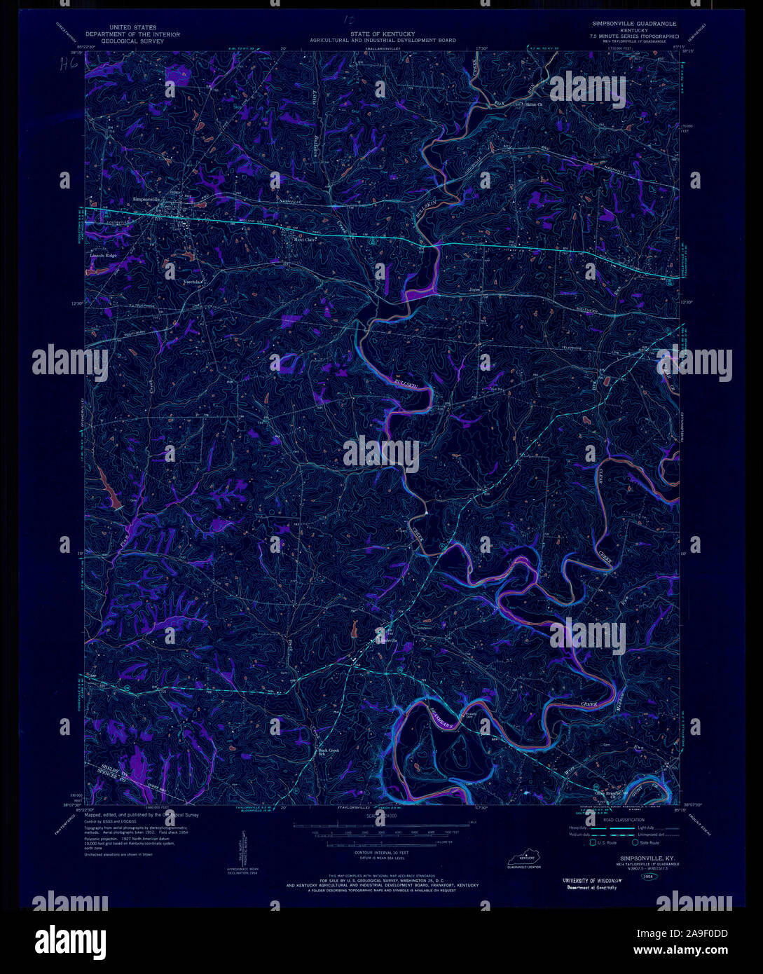 Map of simpsonville hi-res stock photography and images - Alamy