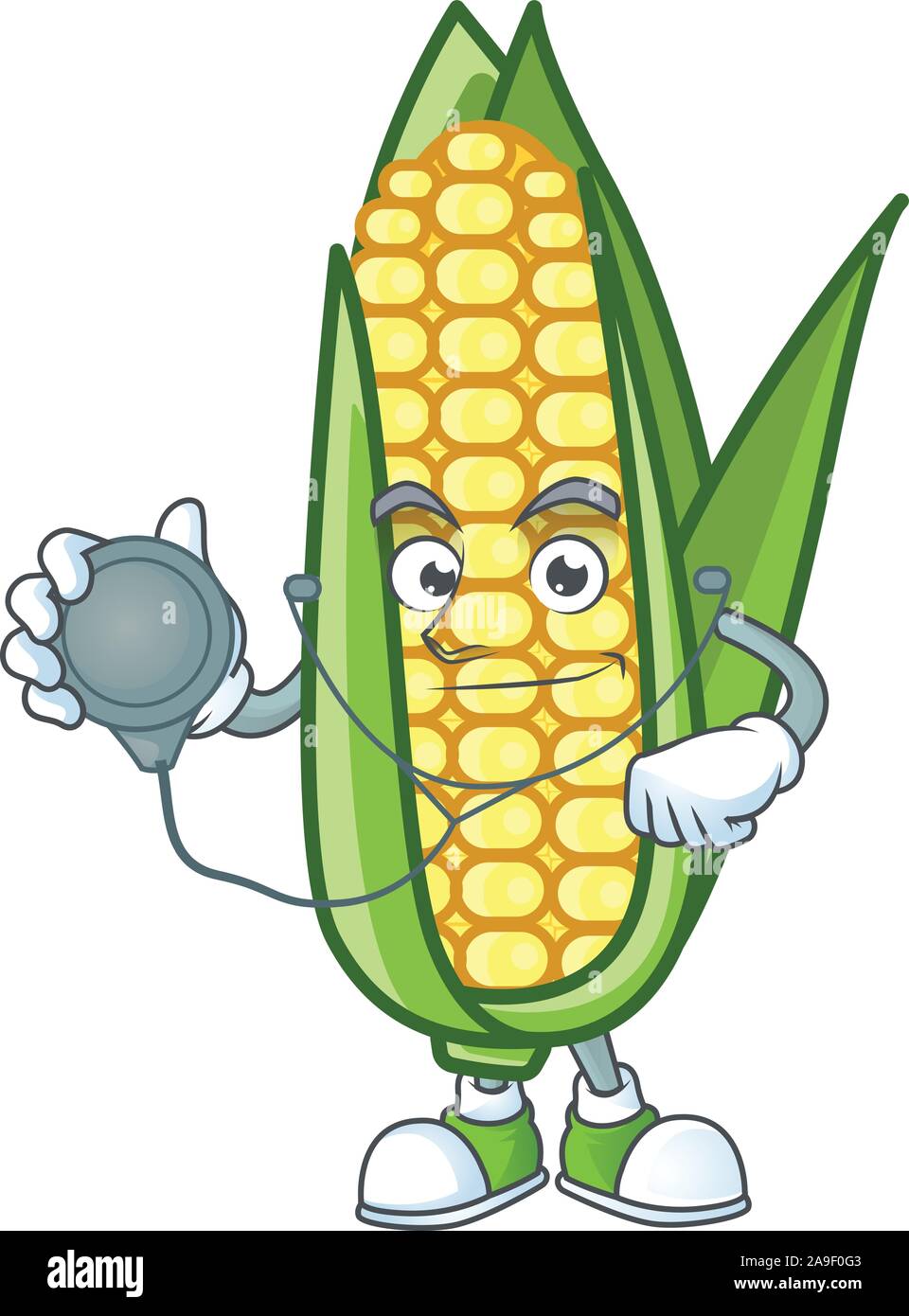 Cartoon corn sweet with the character doctor Stock Vector Image & Art ...