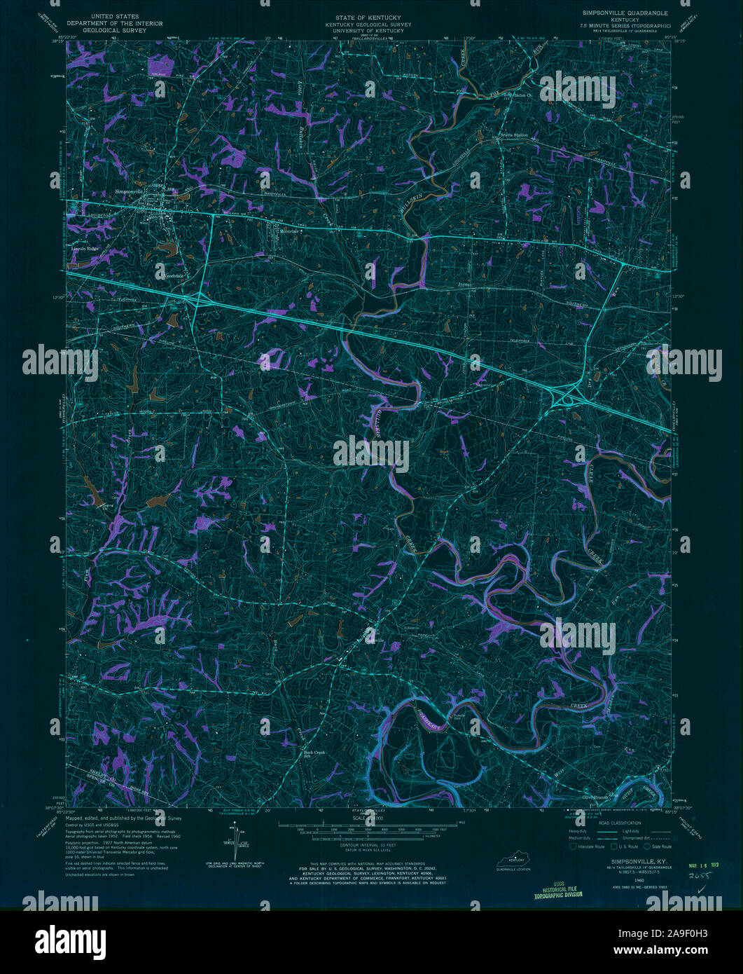 Map of simpsonville hi-res stock photography and images - Alamy