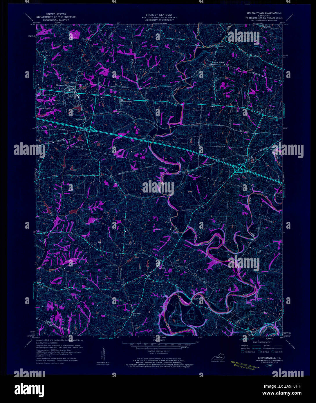 Map of simpsonville hi-res stock photography and images - Alamy
