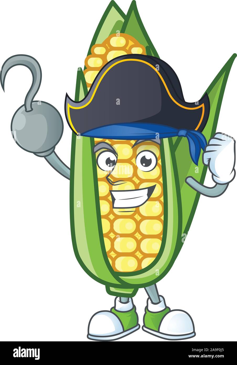 Cartoon corn sweet with the character pirate Stock Vector Image & Art ...