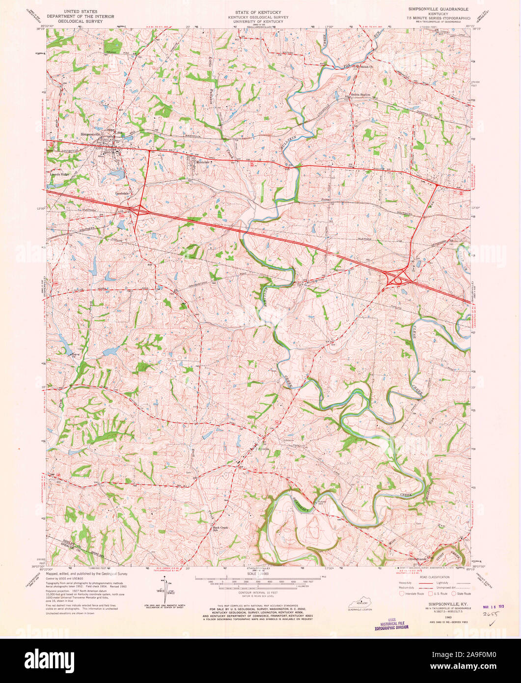 Map of simpsonville hi-res stock photography and images - Alamy