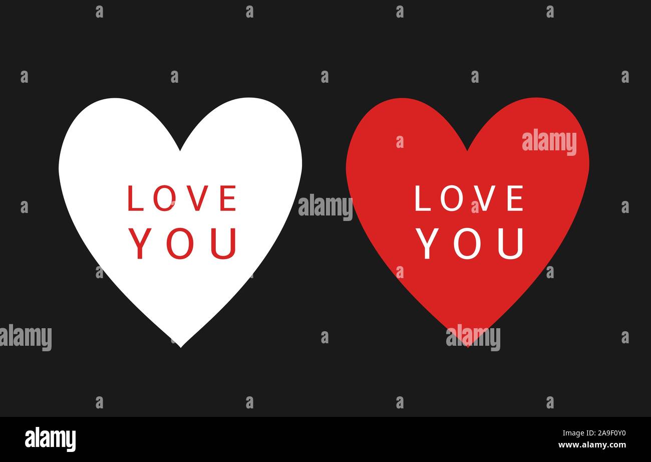 Romantic red heart symbols Stock Vector Images - Alamy