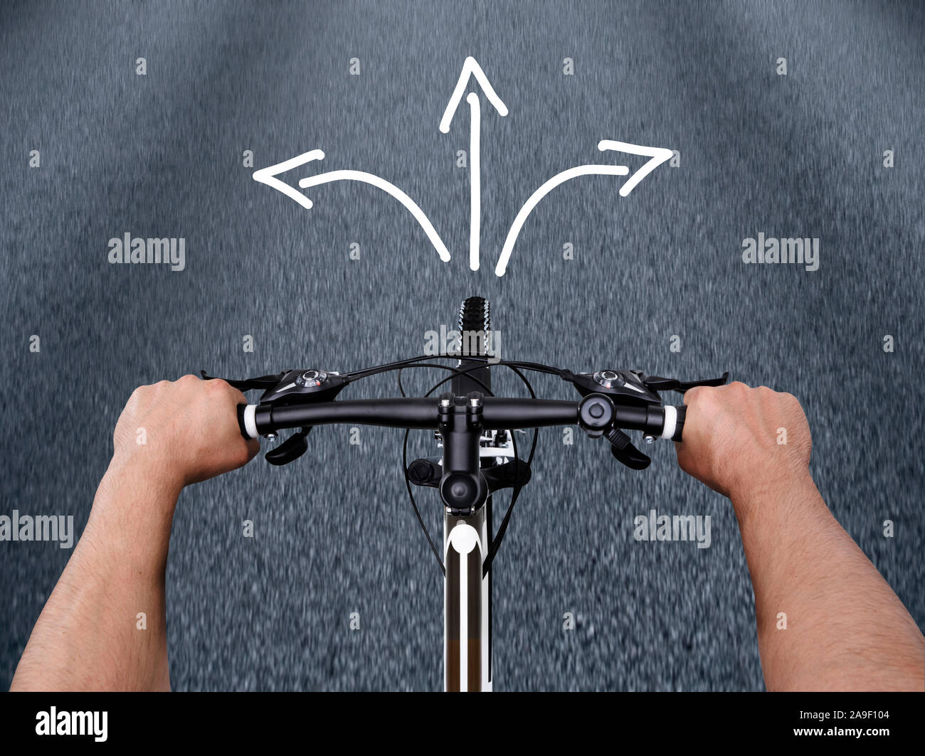 Hands holding handlebar bicycle hi-res stock photography and images - Alamy