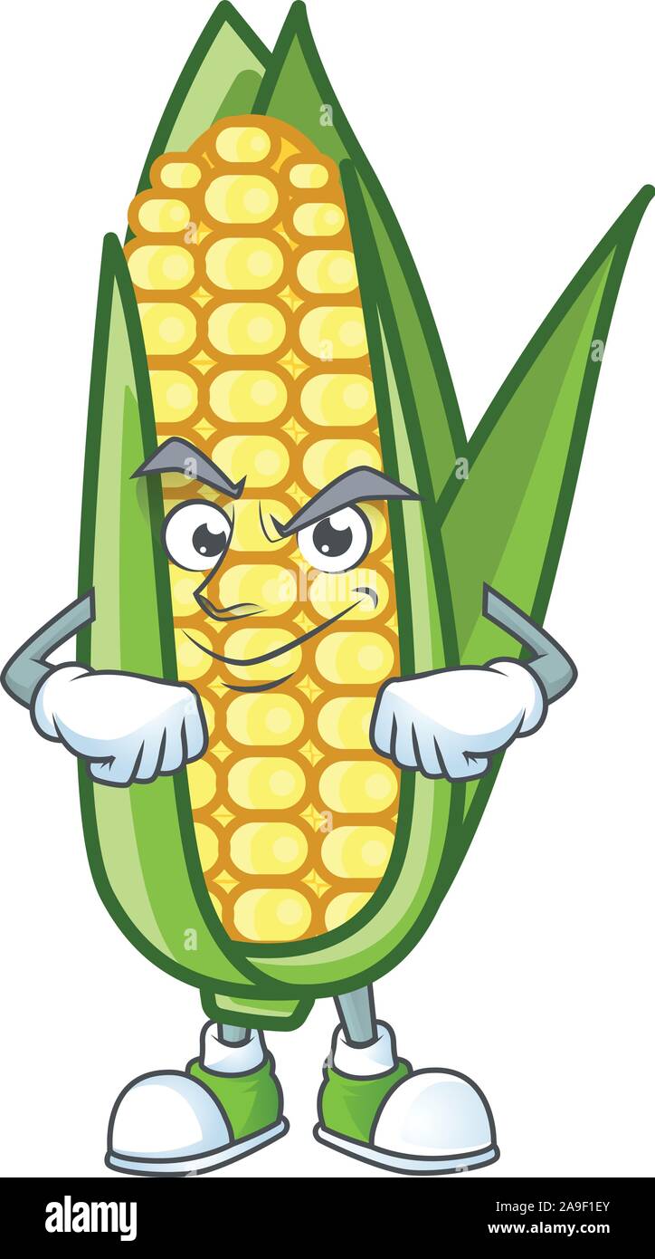 Cartoon corn raw with the character smirking Stock Vector Image & Art ...