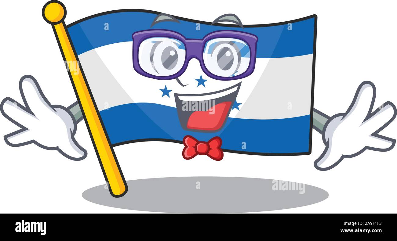 Flag honduras cartoon with in geek character Stock Vector Image & Art ...