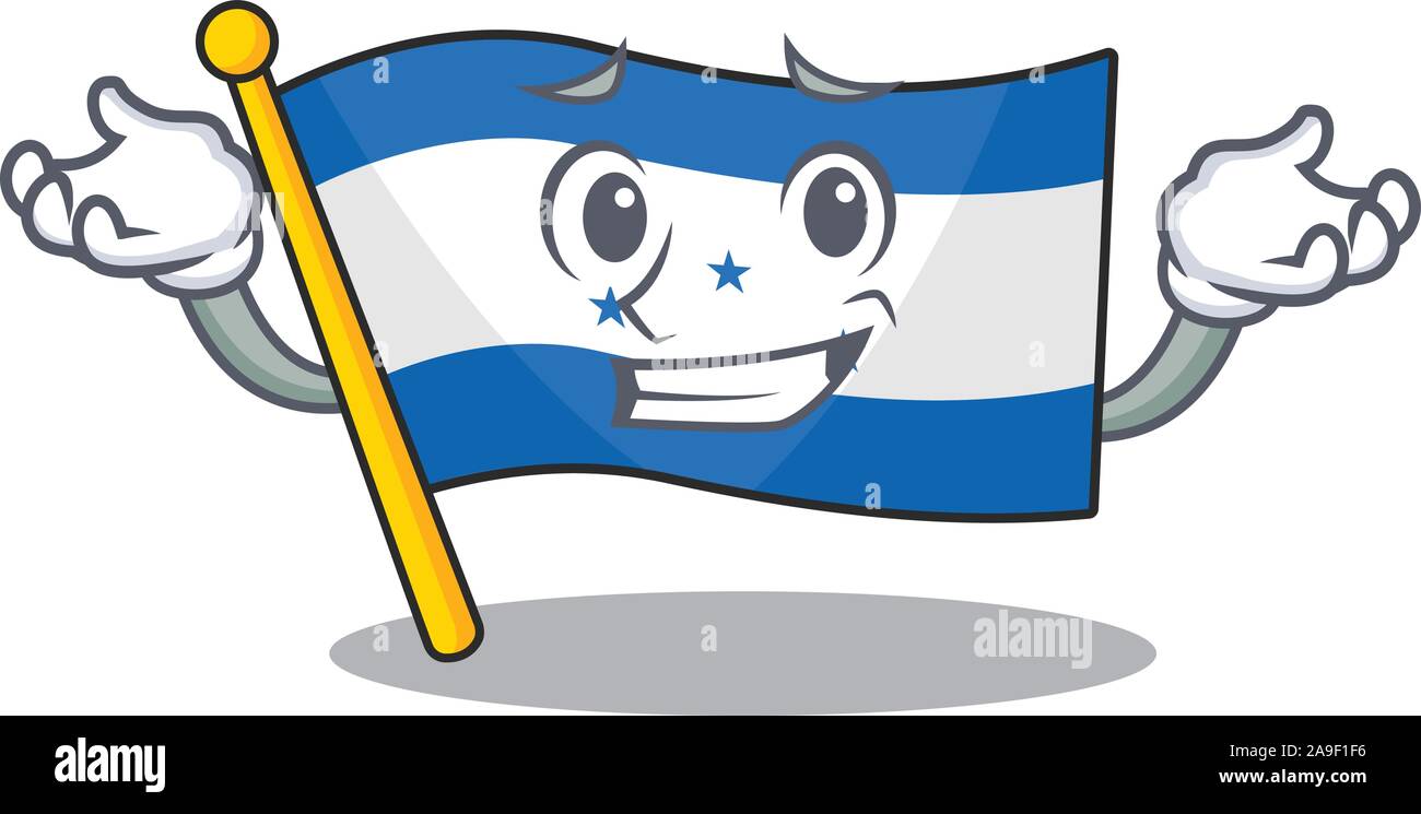 Flag honduras cartoon with in grinning character Stock Vector Image ...