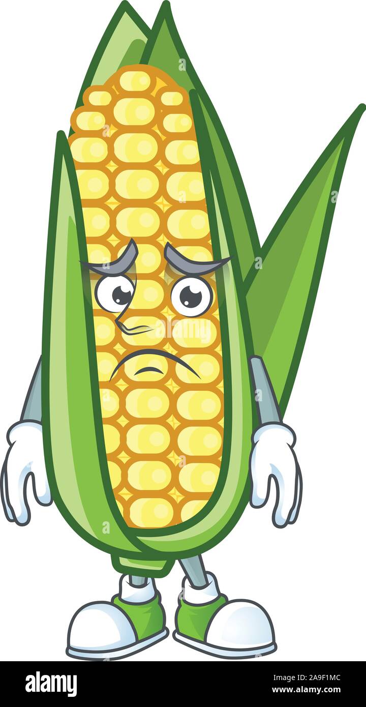 Character afraid in the cartoon a corn Stock Vector Image & Art - Alamy