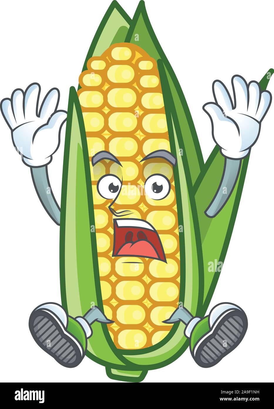 Cartoon corn raw with the character successful Stock Vector Image & Art ...