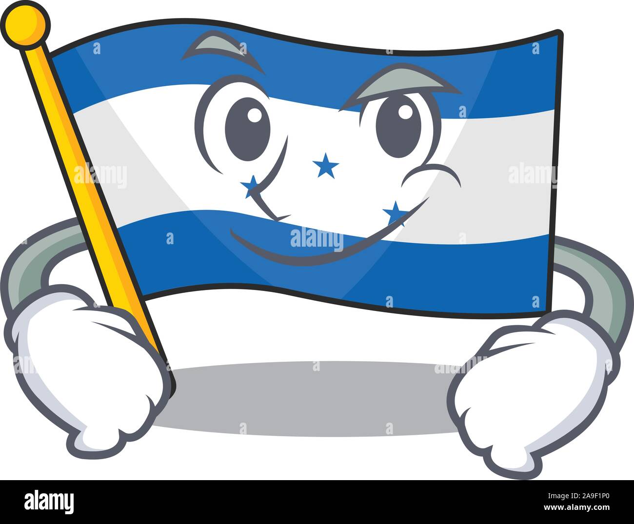 Flag honduras cartoon with in smirking character Stock Vector Image ...