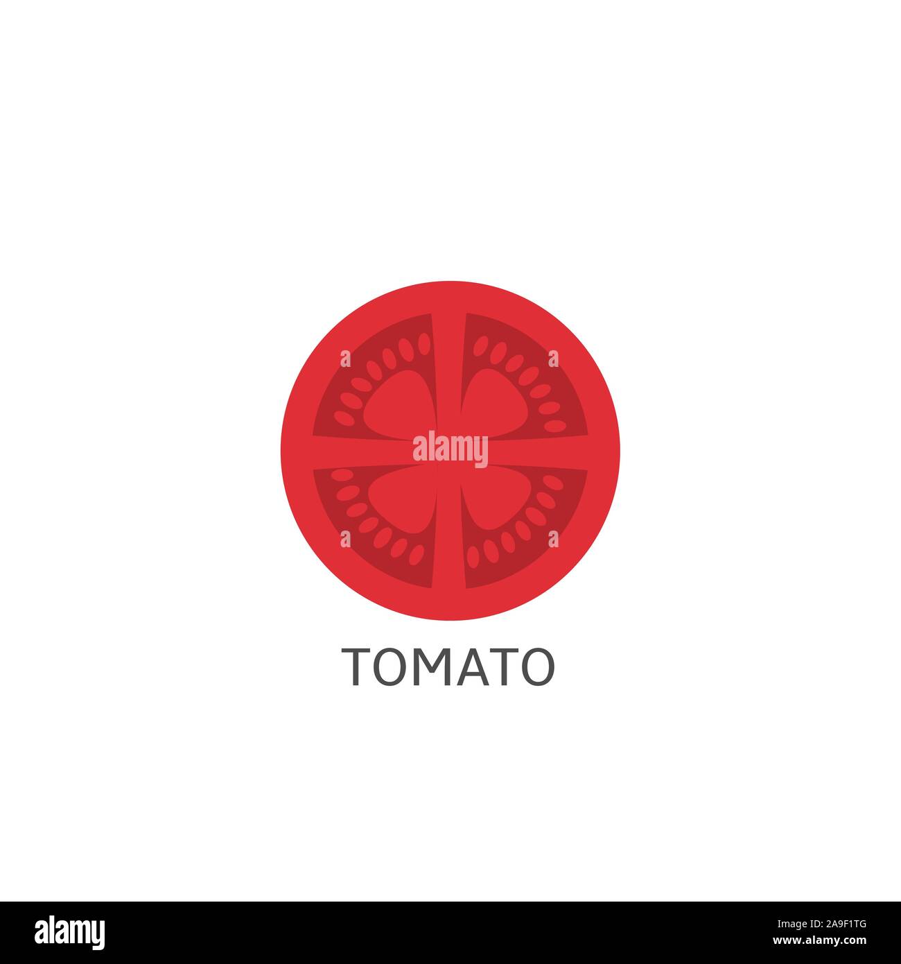 Ripe red tomato sliced Stock Vector Images - Alamy