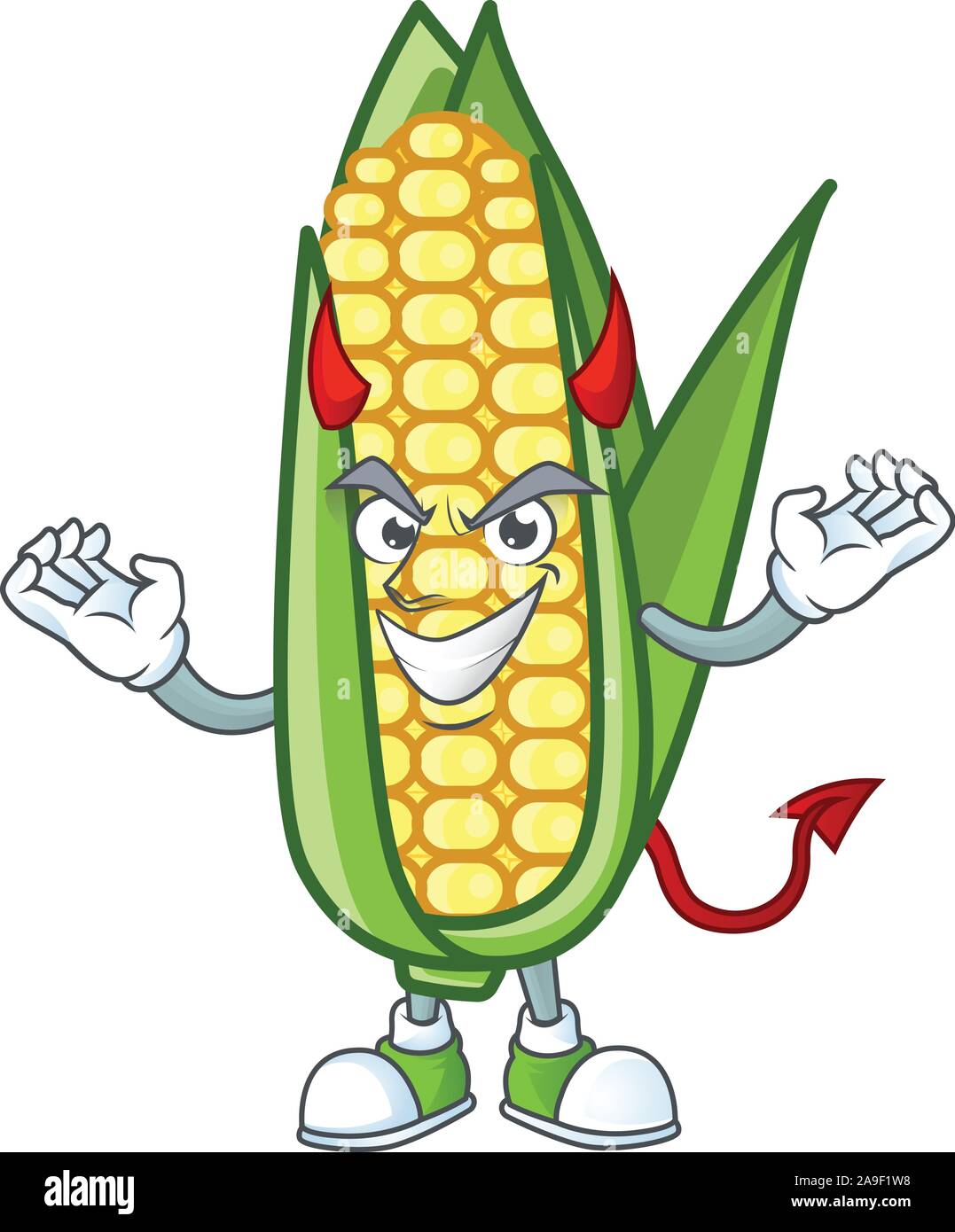 Character devil in the cartoon a corn Stock Vector Image & Art - Alamy