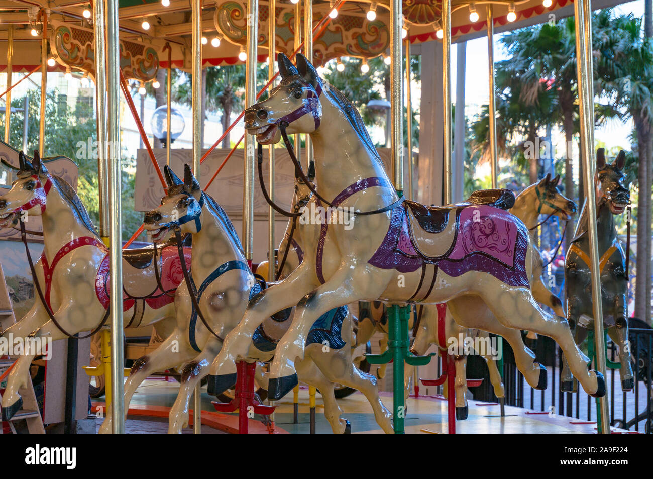 Sydney, Australia - August 4, 2013: Merry-go-round, carousel in Darling ...