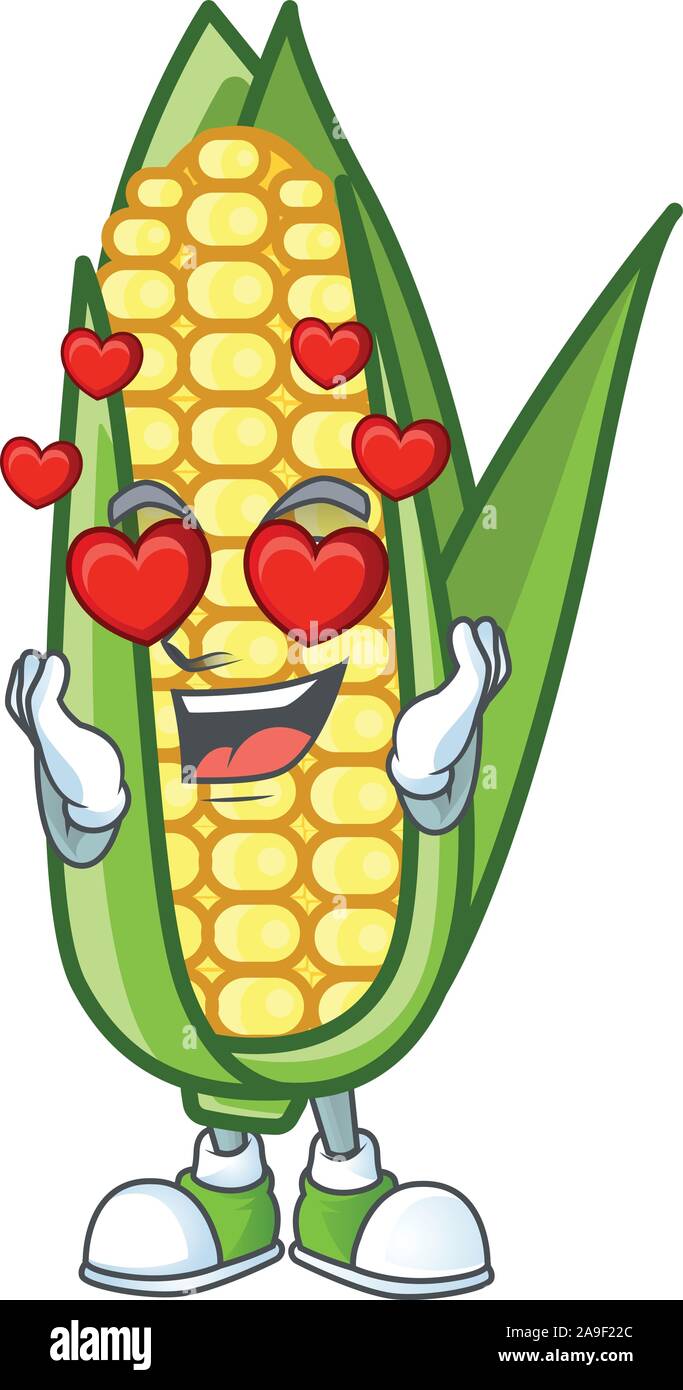 Character in love in the cartoon a corn Stock Vector Image & Art - Alamy
