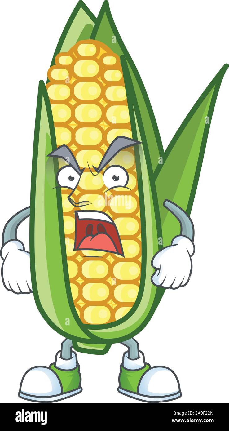 Character angry in the cartoon a corn Stock Vector Image & Art - Alamy
