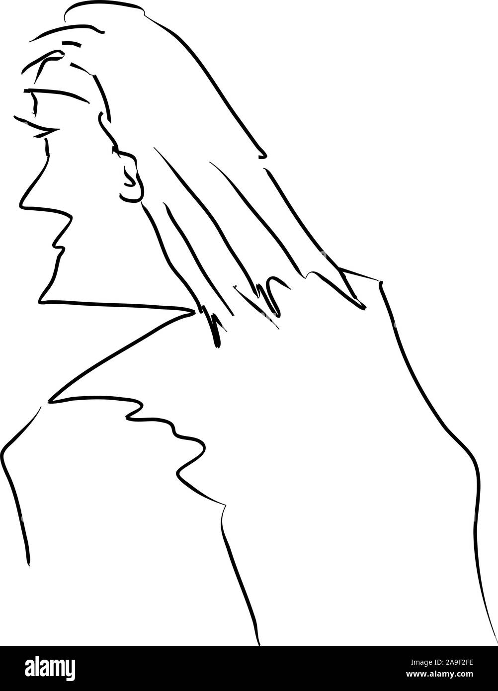 Business flat drawing young Black and White Stock Photos & Images - Alamy