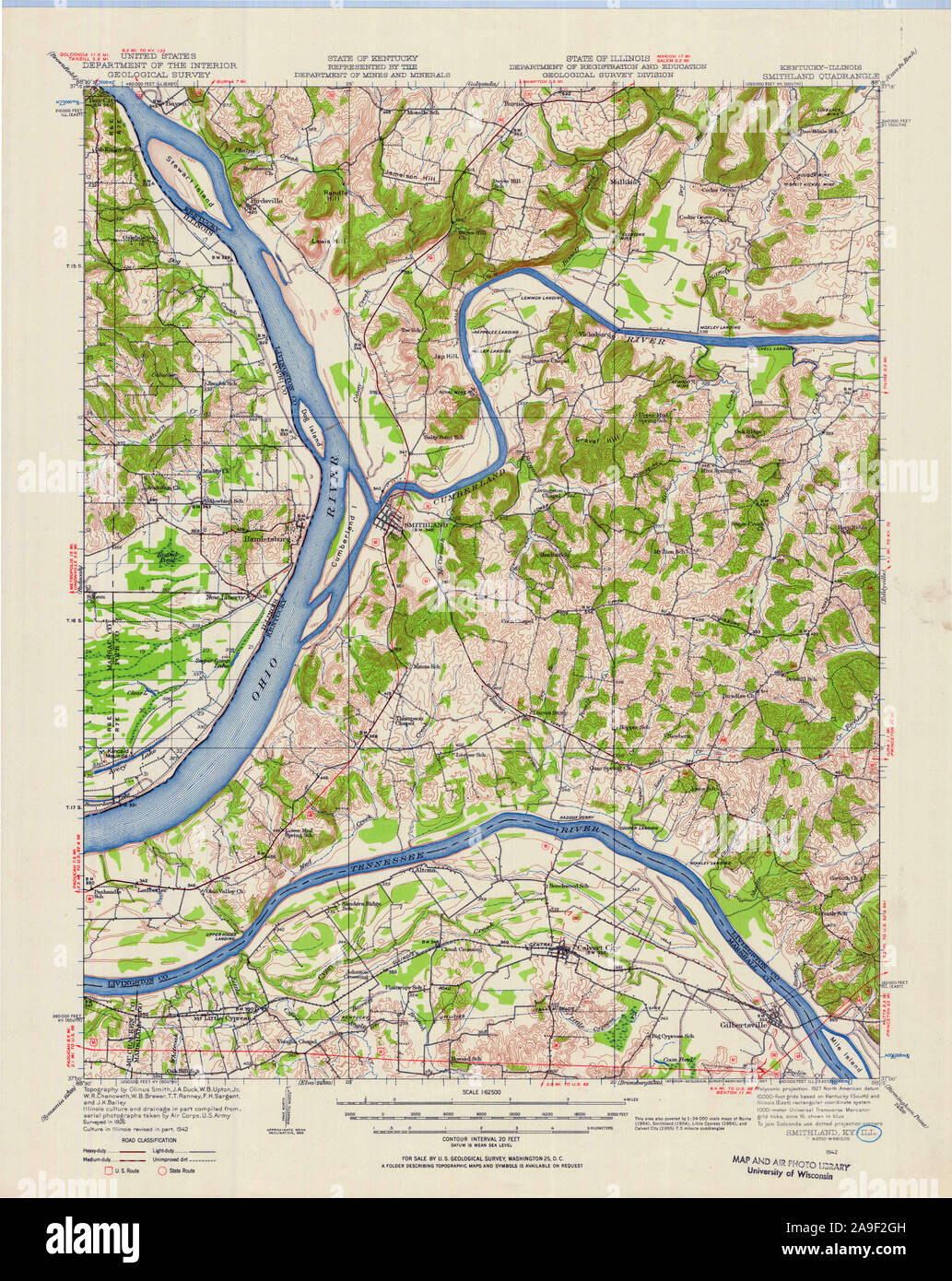Map of smithland hi-res stock photography and images - Alamy