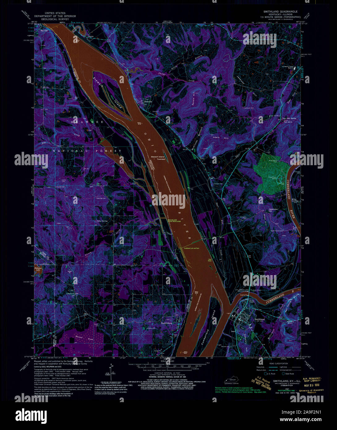 Map of smithland hi-res stock photography and images - Alamy