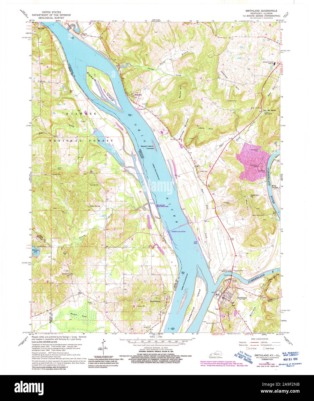 Map of smithland hi-res stock photography and images - Alamy