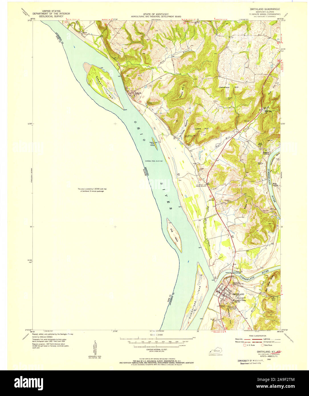 Map of smithland hi-res stock photography and images - Alamy