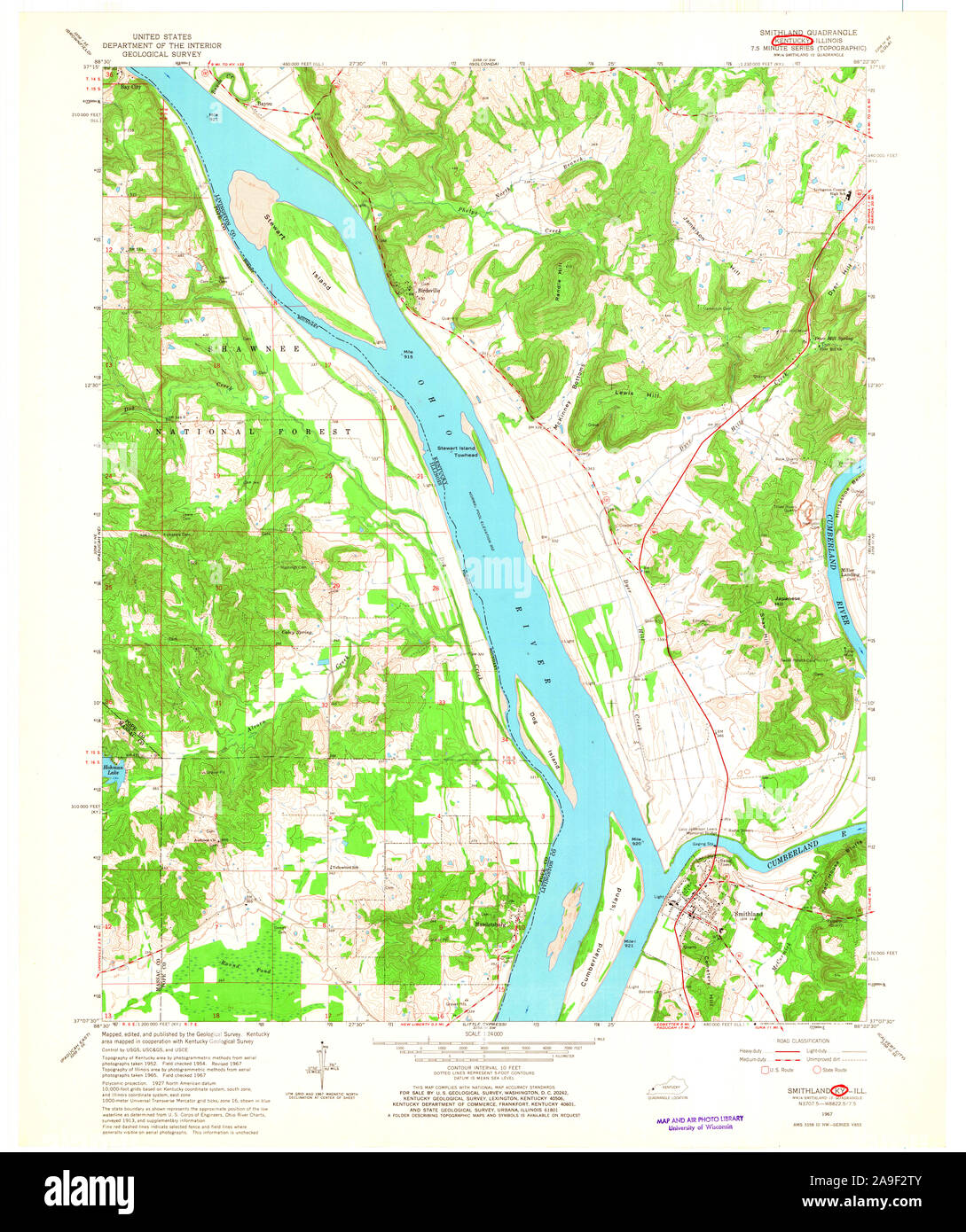 Map of smithland hi-res stock photography and images - Alamy